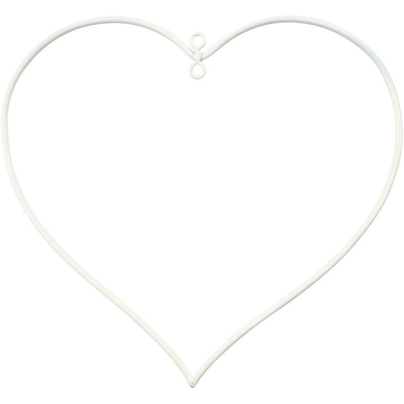 Graftoncrafts > Home Decor > Small White metal wire Heart 13x13x2.5cm